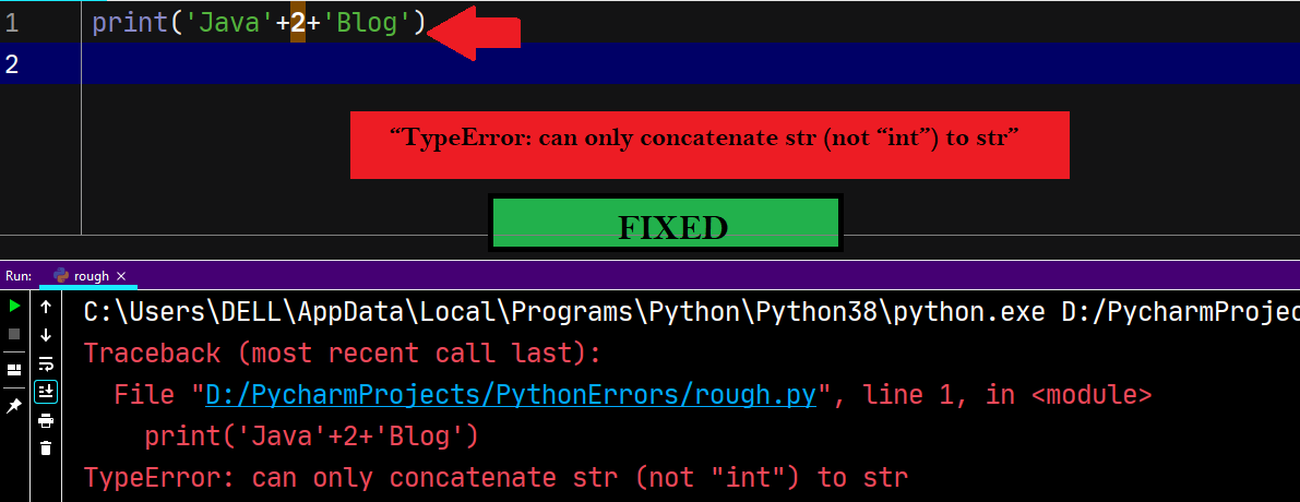 [Solved] TypeError: Can only Concatenate str (not "int") to str - Java2Blog