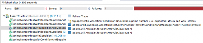 JUnit assertTrue example - Java2Blog